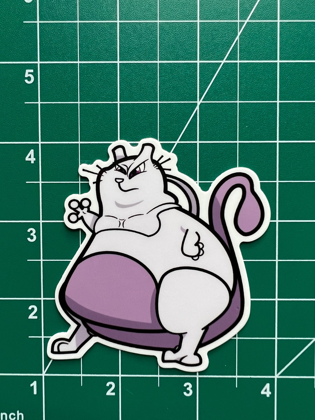 Squishy Mewtoo 3x3 Matte High Quality Vinyl Durable Weatherproof - Etsy