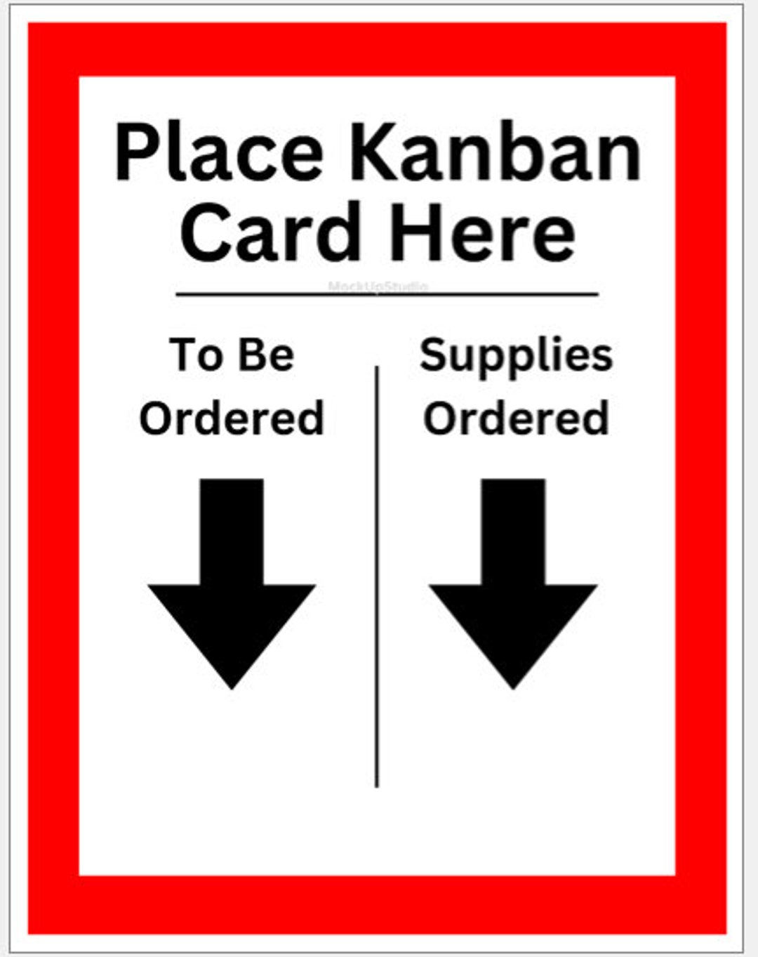 Kaizen Kanban Card Sign for 5S Standardization – Lean Manufacturing ...