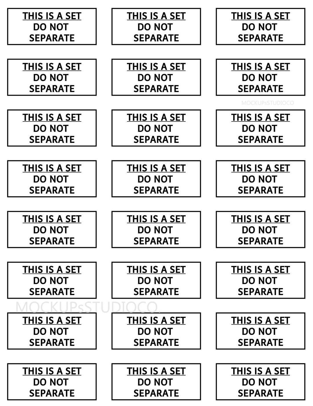 Printable FBA "this is a Set Do No Separate" Label 2.83x1.375 Stickers ...