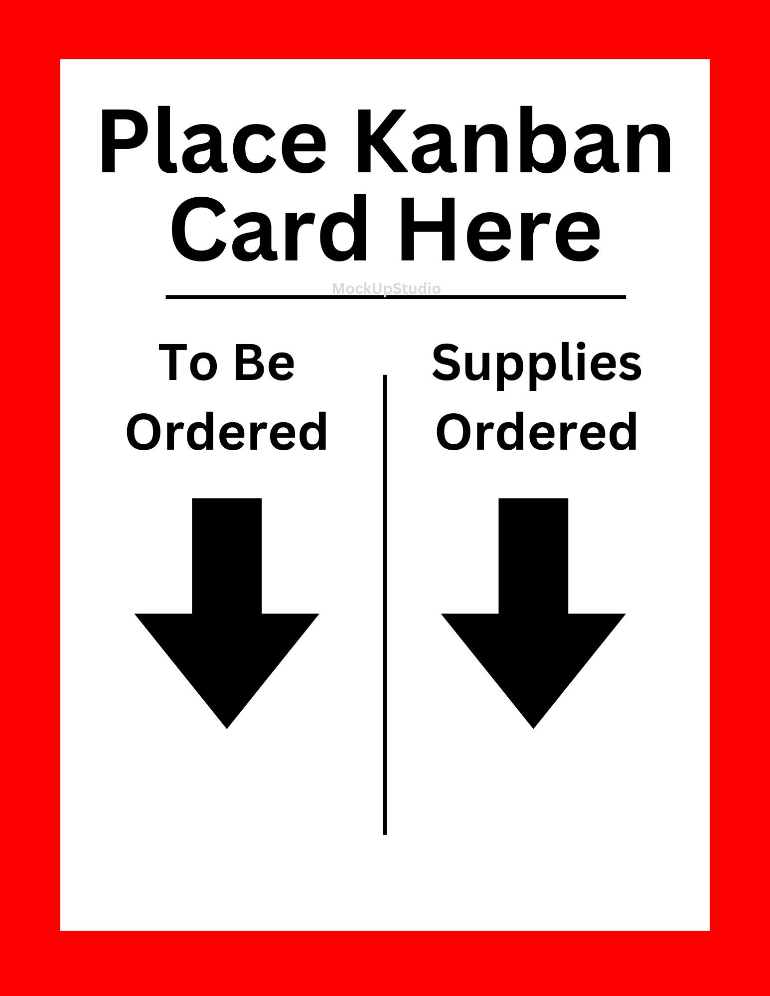 Kaizen Kanban Card Sign for 5S Standardization – Lean Manufacturing ...
