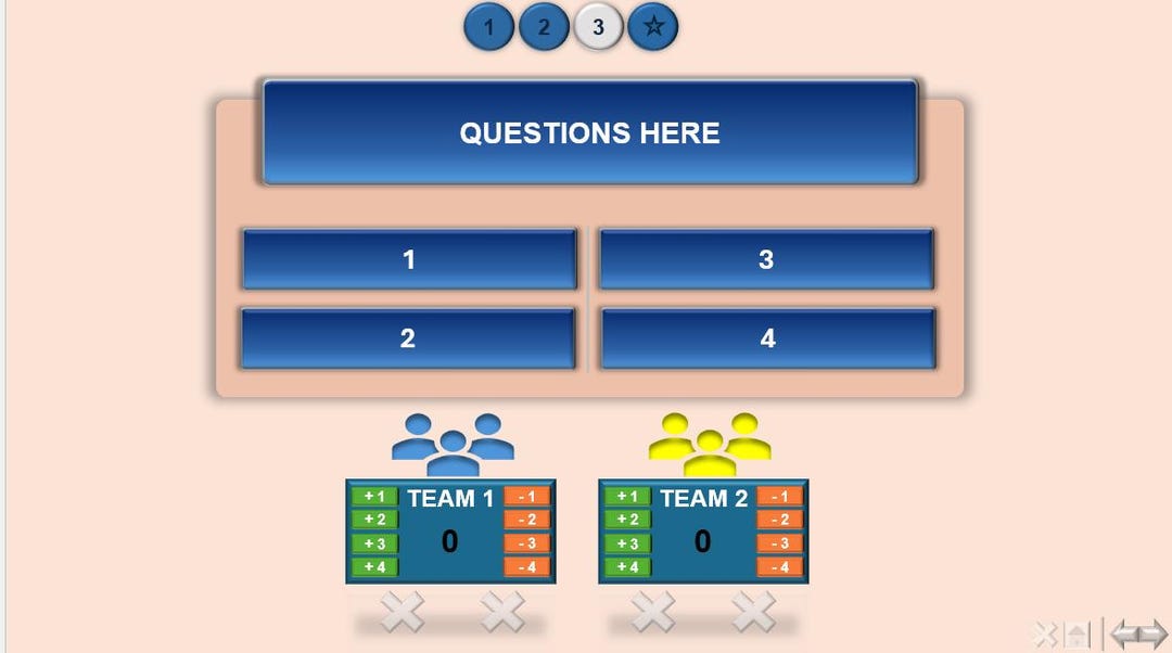 Simple Interactive Powerpoint Mini Game Template - Family Feud Style ...