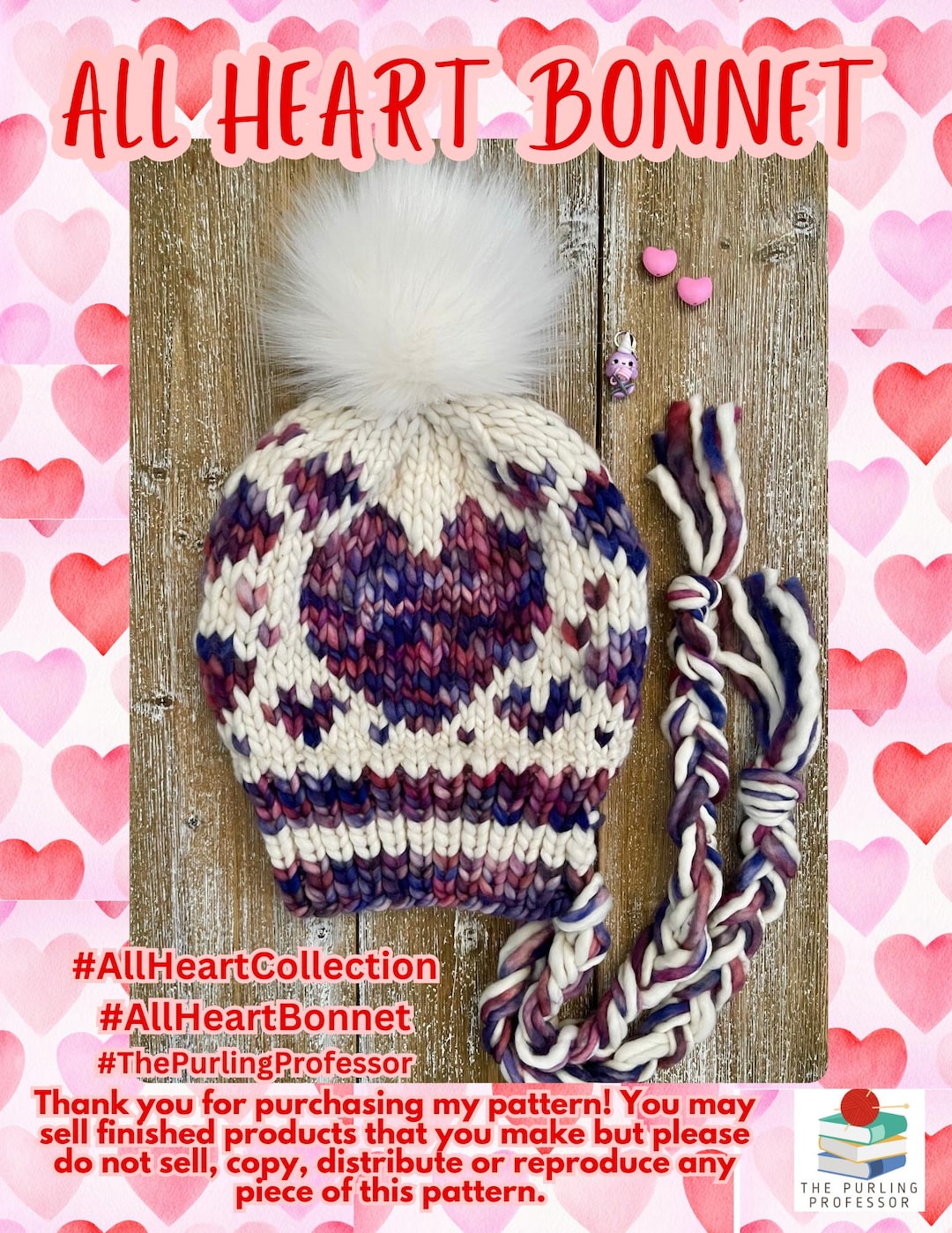 All Heart Bonnet PATTERN ONLY Split Brim Beanie - Etsy