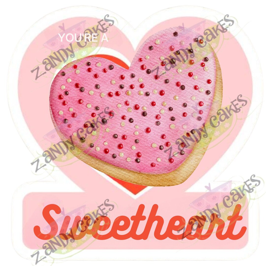 Printable Cookie Card - You're a Sweetheart 5"x5" Valentine's Day ...