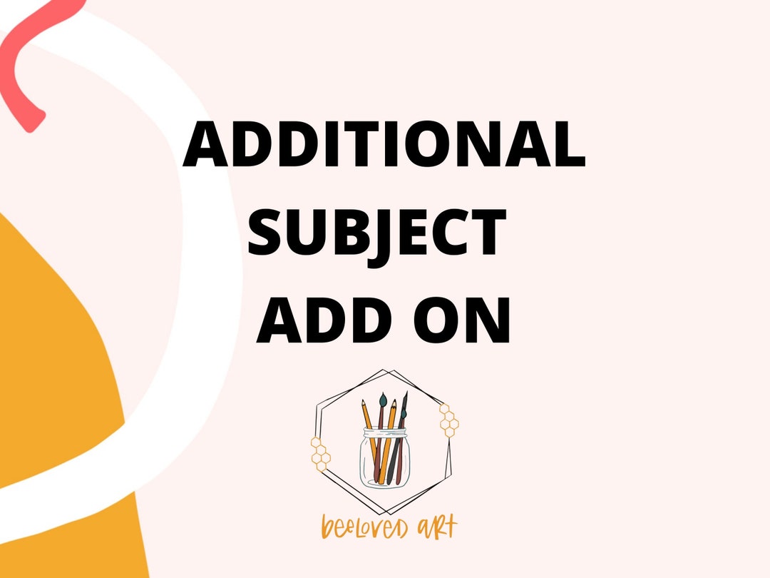 Additional Subject Add On - Etsy