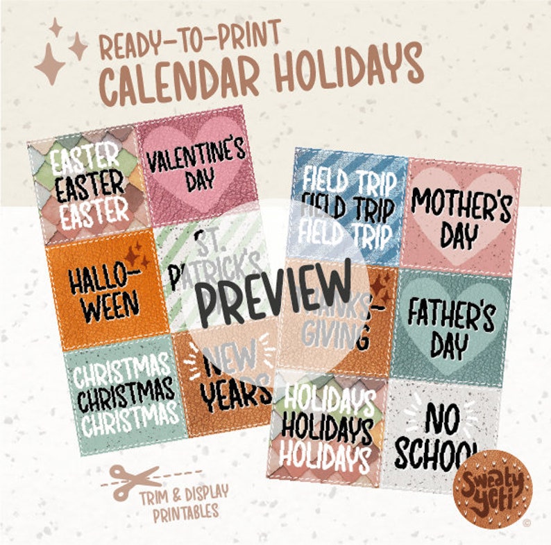 Calendar Printable 2022 Boho Calendar Digital Download Classroom ...