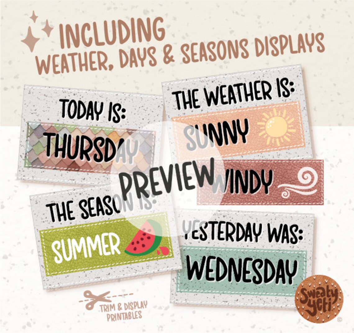 Calendar Printable 2022 Boho Calendar Digital Download Classroom ...