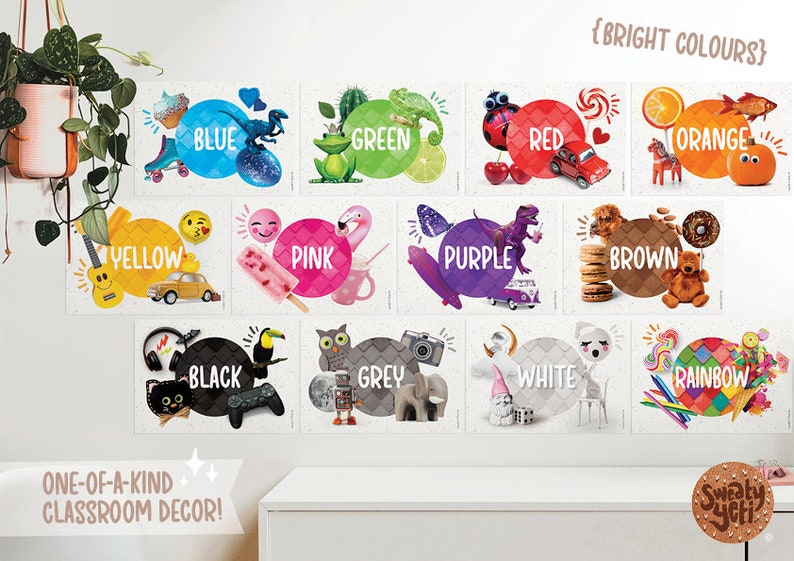 Printable Colour Posters for Preschool Kindergarten Classroom ...