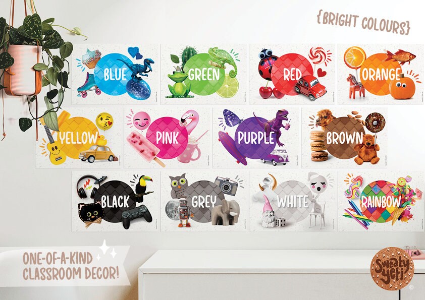 Printable Colour Posters for Preschool Kindergarten Classroom ...