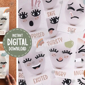 Emotions Flash Cards - Printable PDF Emotions and Feelings Posters for ...