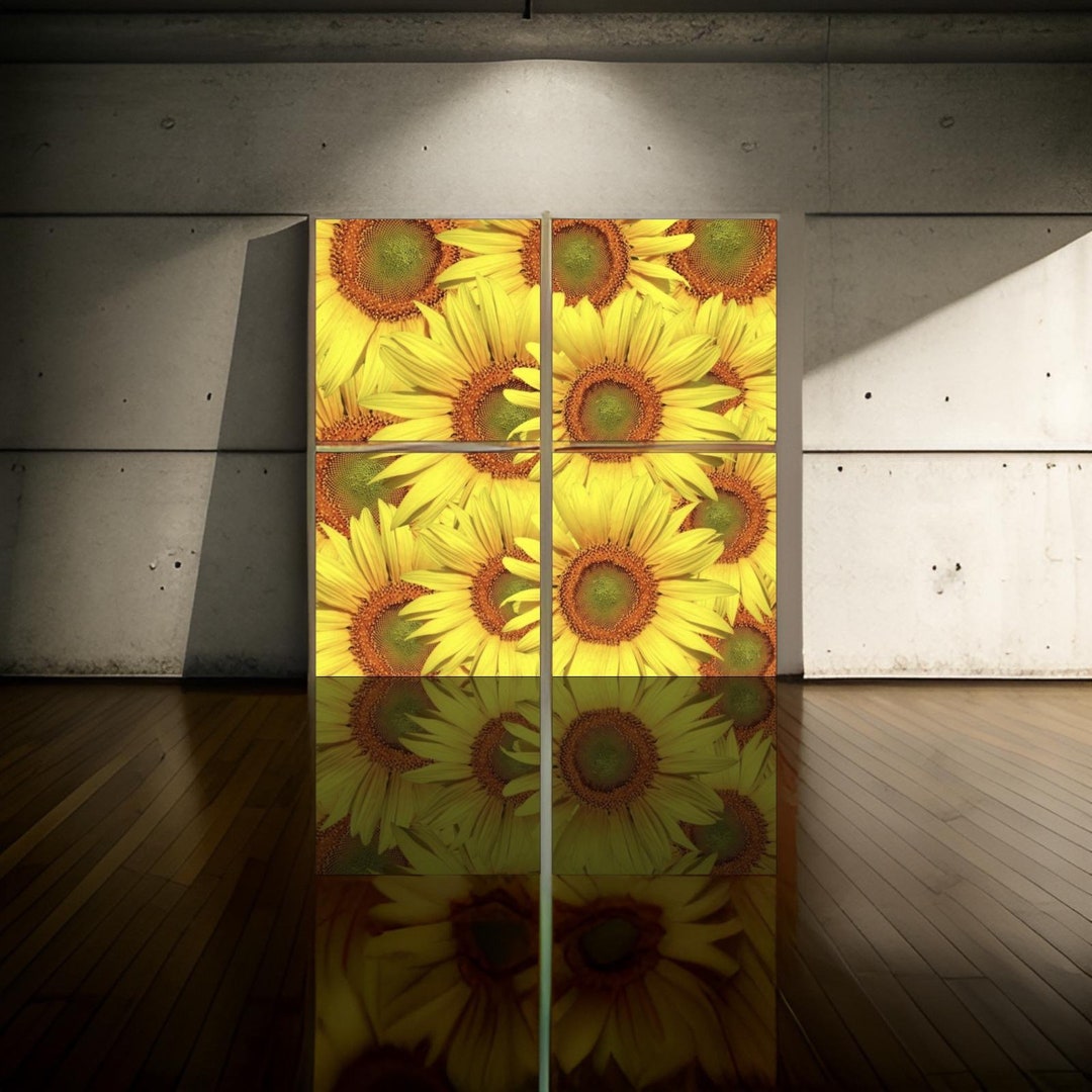Design Sunflower Tile Mural • 24”x 24” Made With 12” Inch Tiles ...