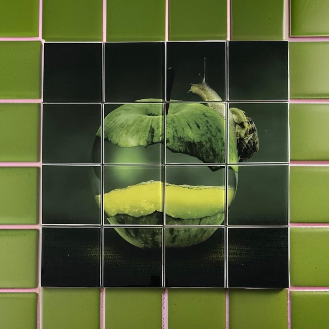 Apple Mosaic Mural • 24”x 24” Custom 6” Tiles • Pop Modern Visual ...