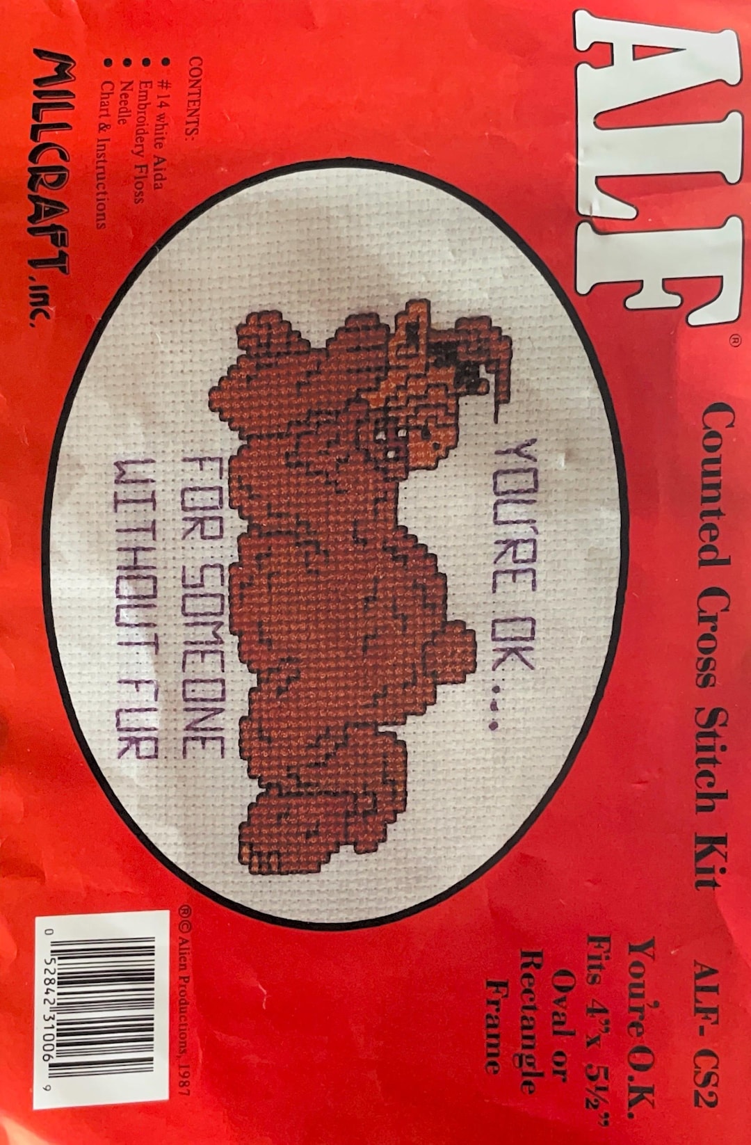 Vintage ALF Alien Millcraft Cross Stitch Pattern - Etsy