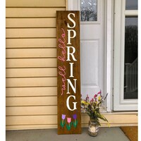 Spring Tulip Sign, Metal Tulip Sign, Spring Sign, Tulip Sign, Hanging ...