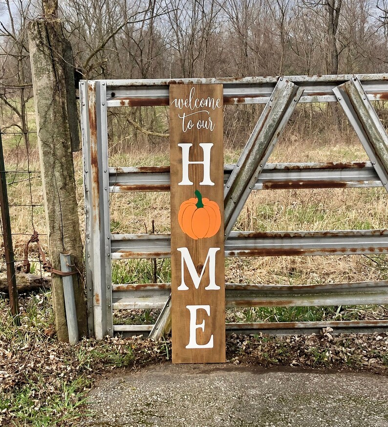 Fall Welcome Sign, Pumpkin, Porch Sign, Fall Decor, Wood Sign ...