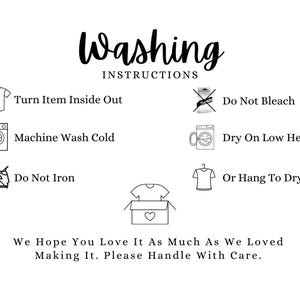 Shirt Washing Card/ Instruction Care Card, for Sublimation Htv Print ...