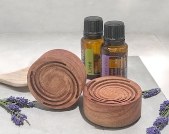 Handcrafted Wooden Crystal Essential Oil Reed Diffuser for Desk and Car ...