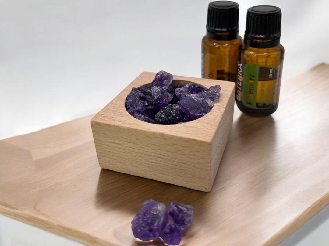 Handcrafted Wooden Reed Diffuser With Crystal Essential Oil ...