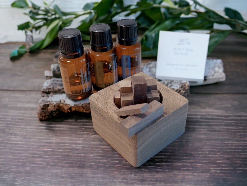 Wooden Essential Oil Diffuser, Natural Walnut Wood Diffuser, Car ...