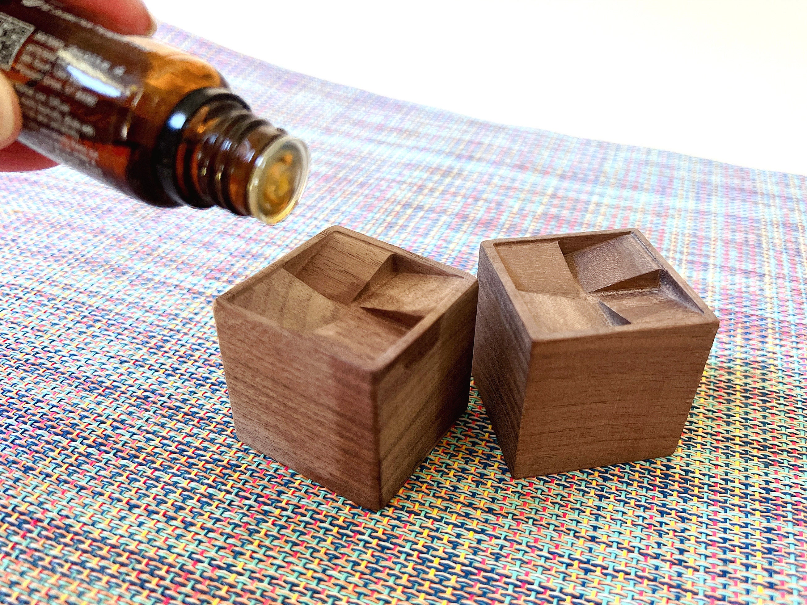 Wooden Essential Oil Diffuser for Desk, Wood Reed Diffuser, Car ...