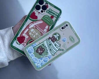 Matcha Bear Phone Case - Etsy