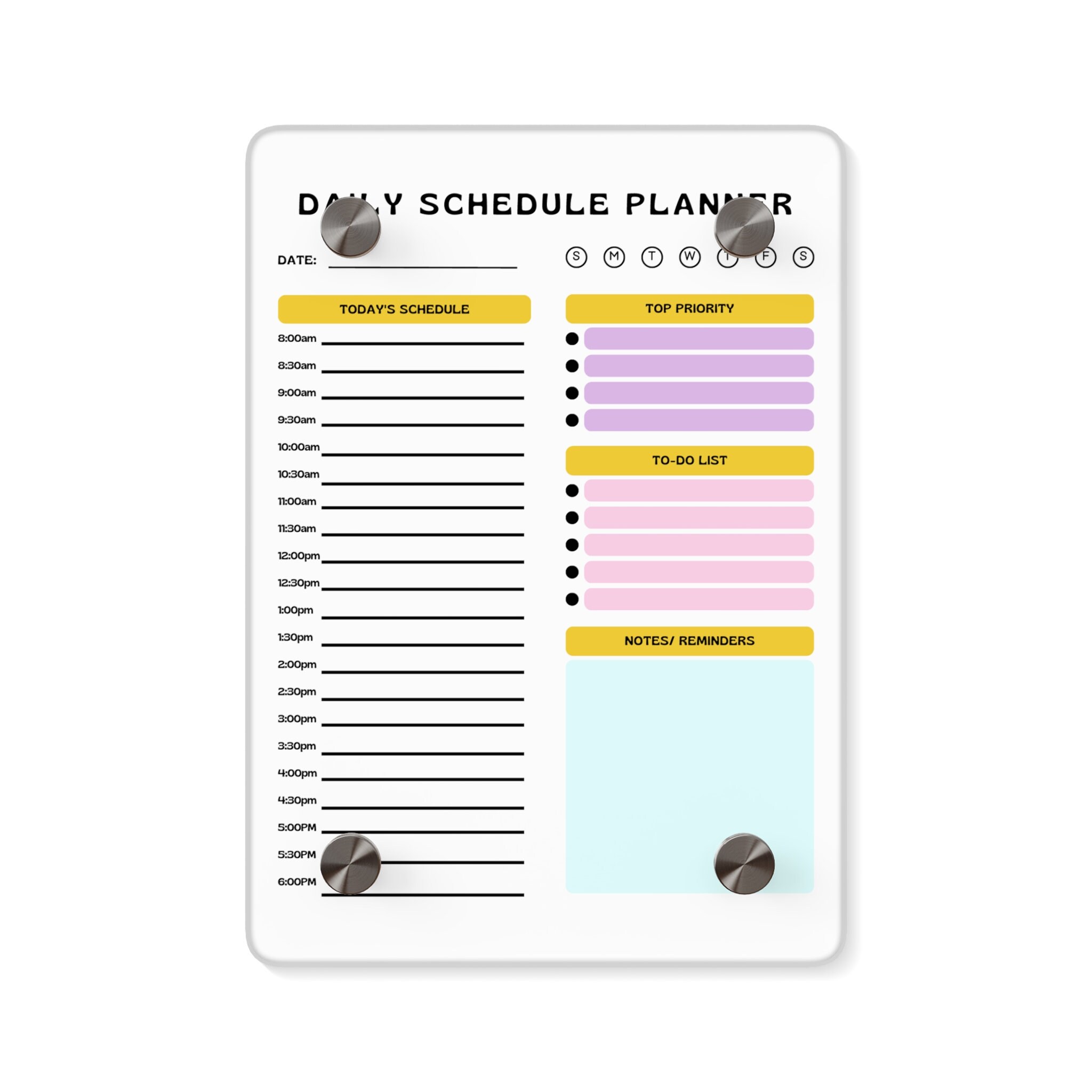 Transparent Acrylic Daily Planner Wall Art - Etsy