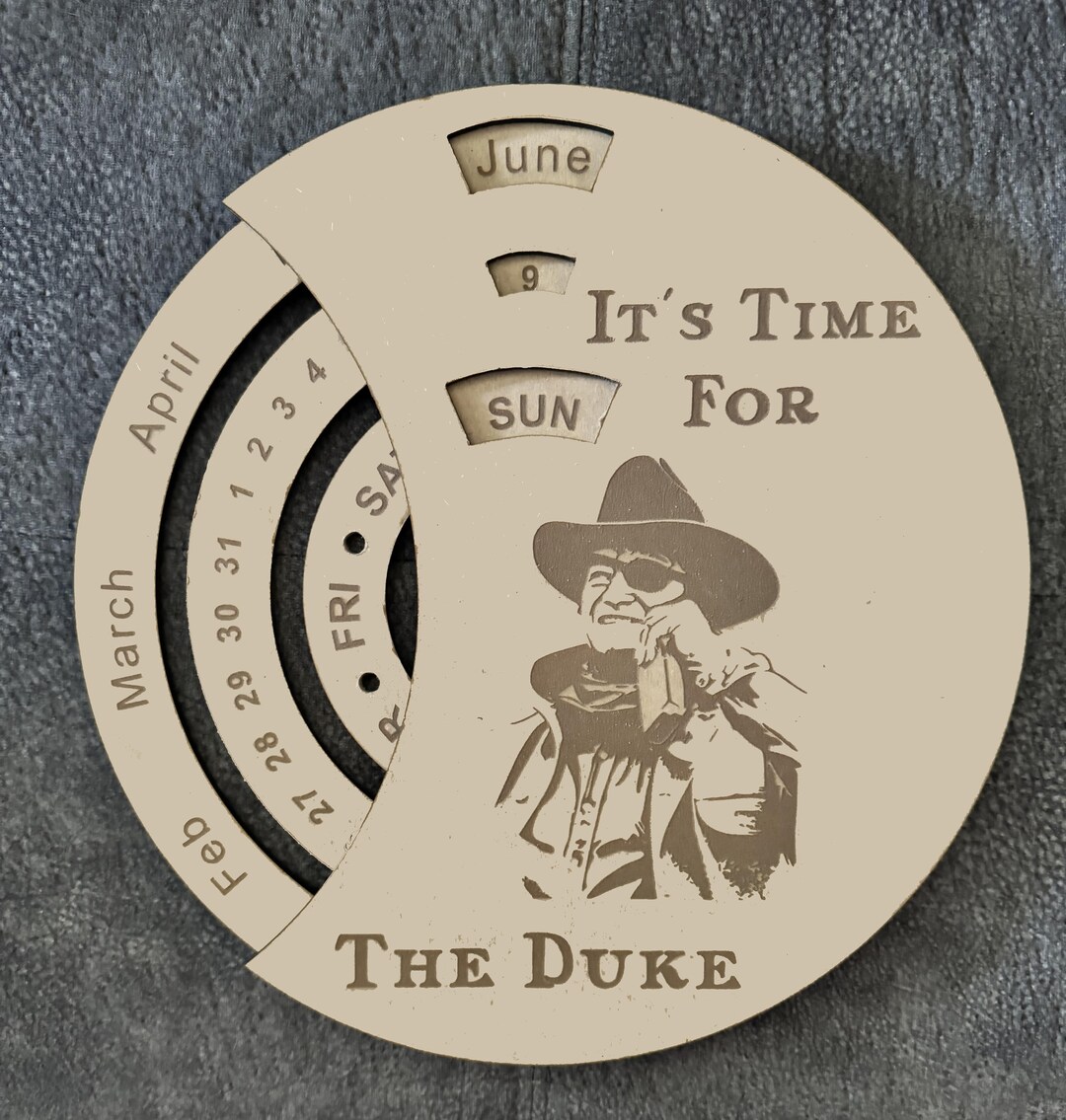 John Wayne Circular Calendar - Etsy