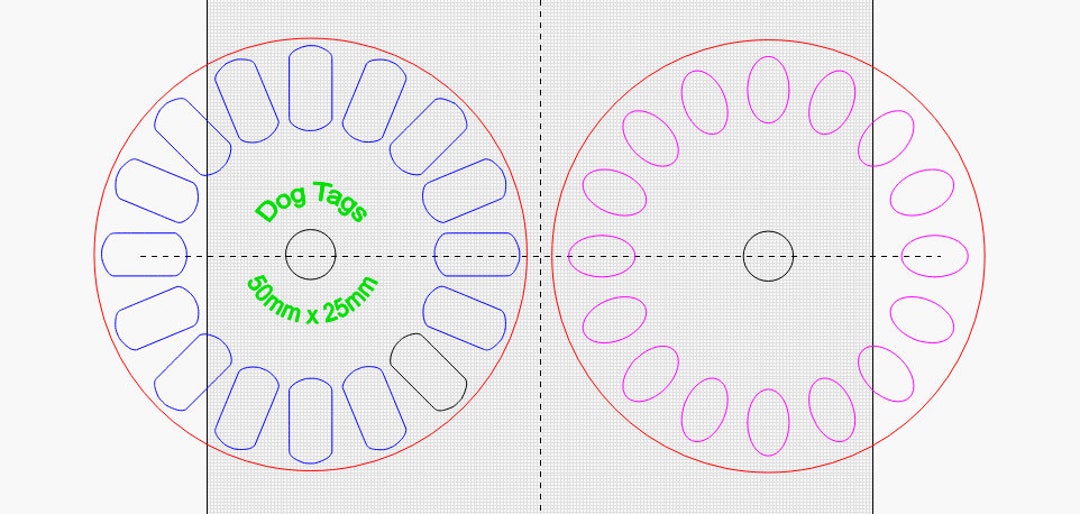 16 Slot Dog Tag Rotary Jig (50mm X 25mm) for D80 Rotary - Download Only ...
