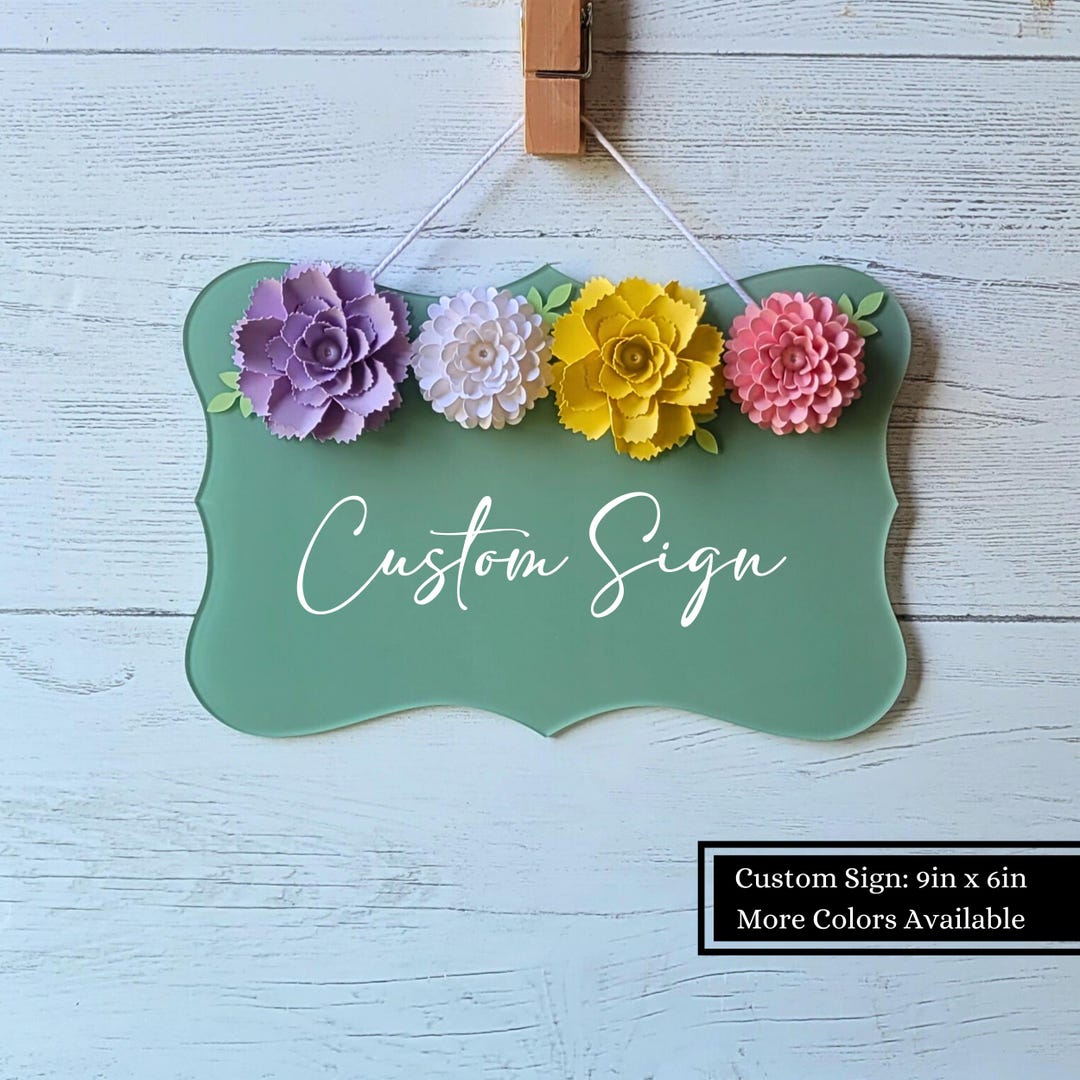Acrylic Hanging Sign, Custom and Personalized Sign, Name Sign, Business ...