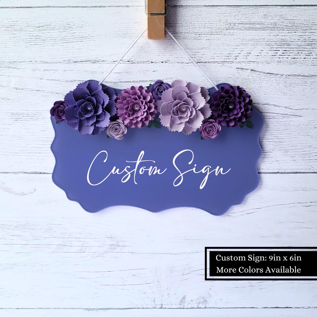 Acrylic Hanging Sign, Custom and Personalized Sign, Name Sign, Business ...
