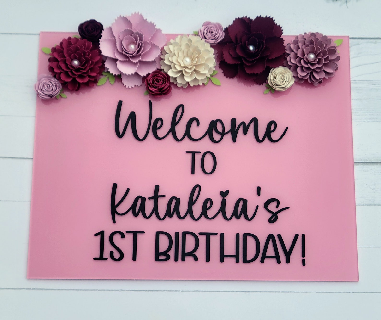 Custom Acrylic Birthday Party Table Sign Personalized Event - Etsy