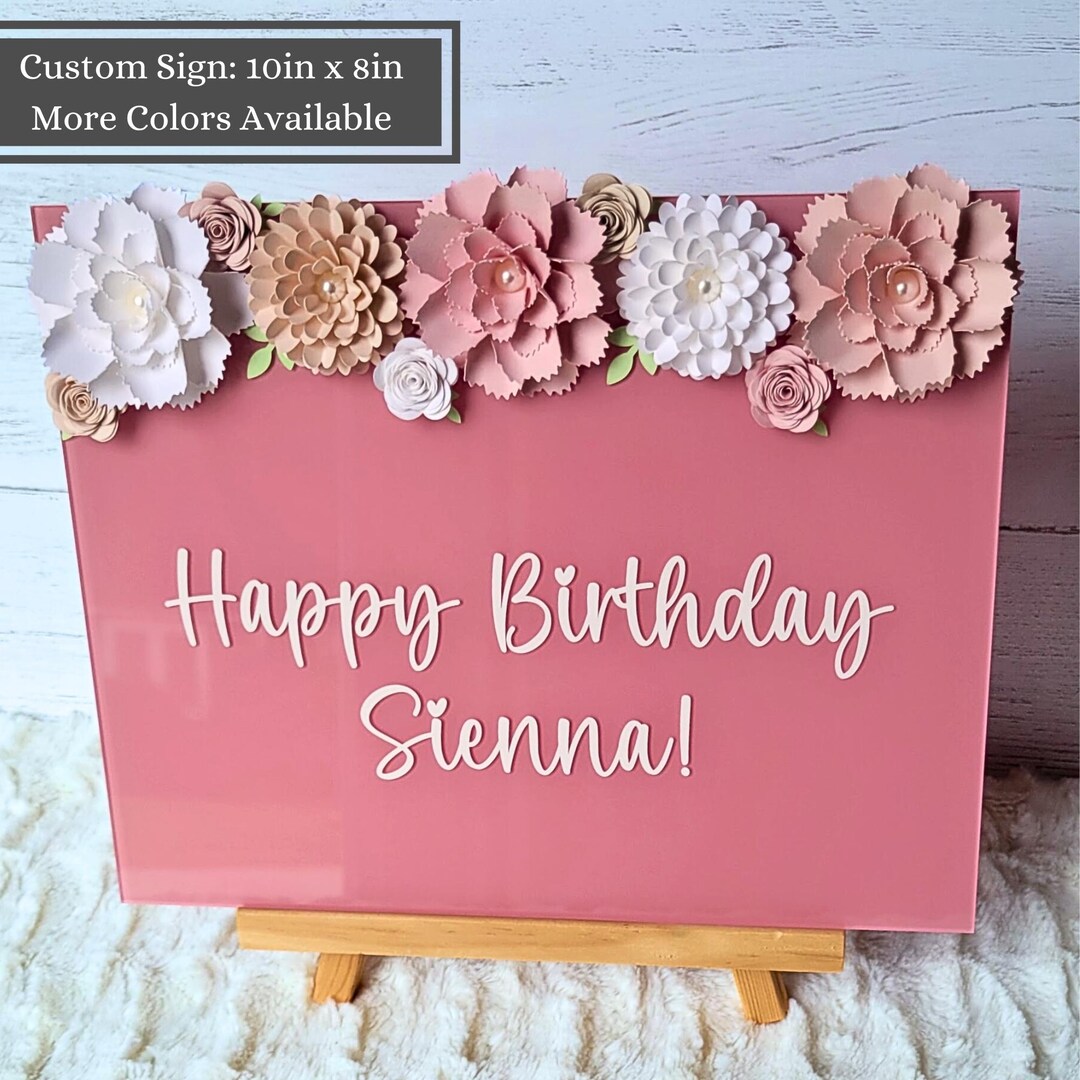 Custom Acrylic Birthday Party Table Sign, Personalized Event Special ...