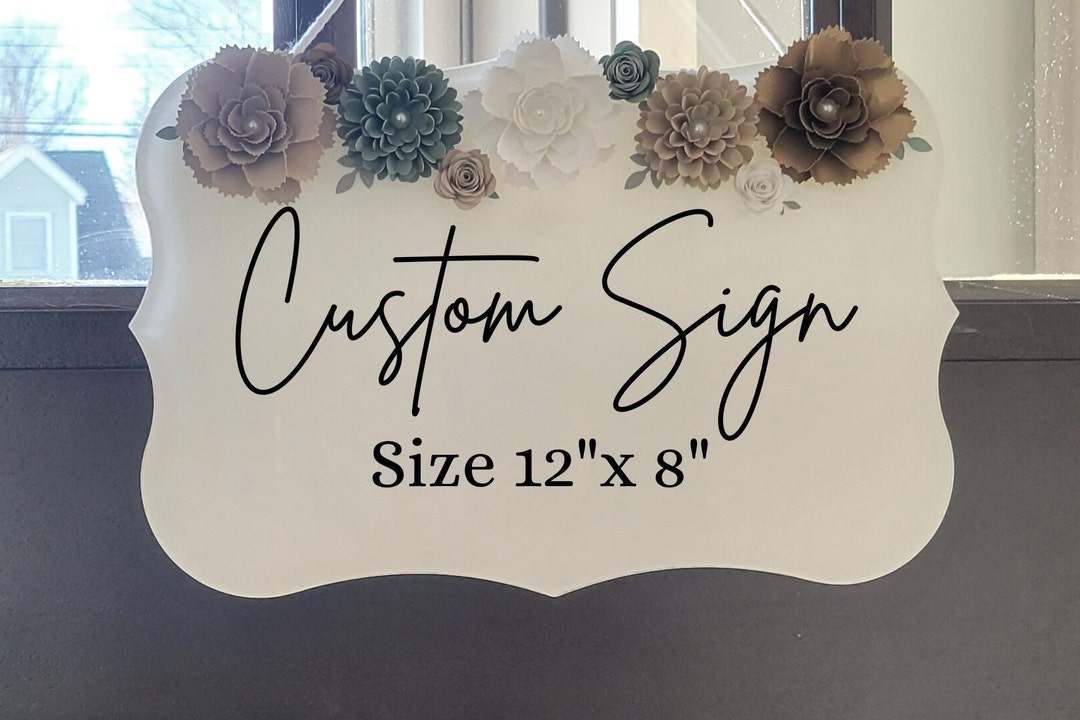 Acrylic Hanging Sign Custom and Personalized Sign Name Sign - Etsy