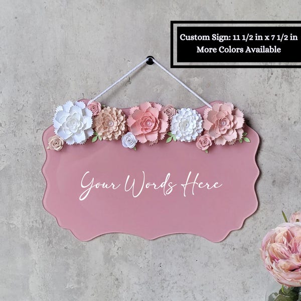 Pink Acrylic Sign - Etsy