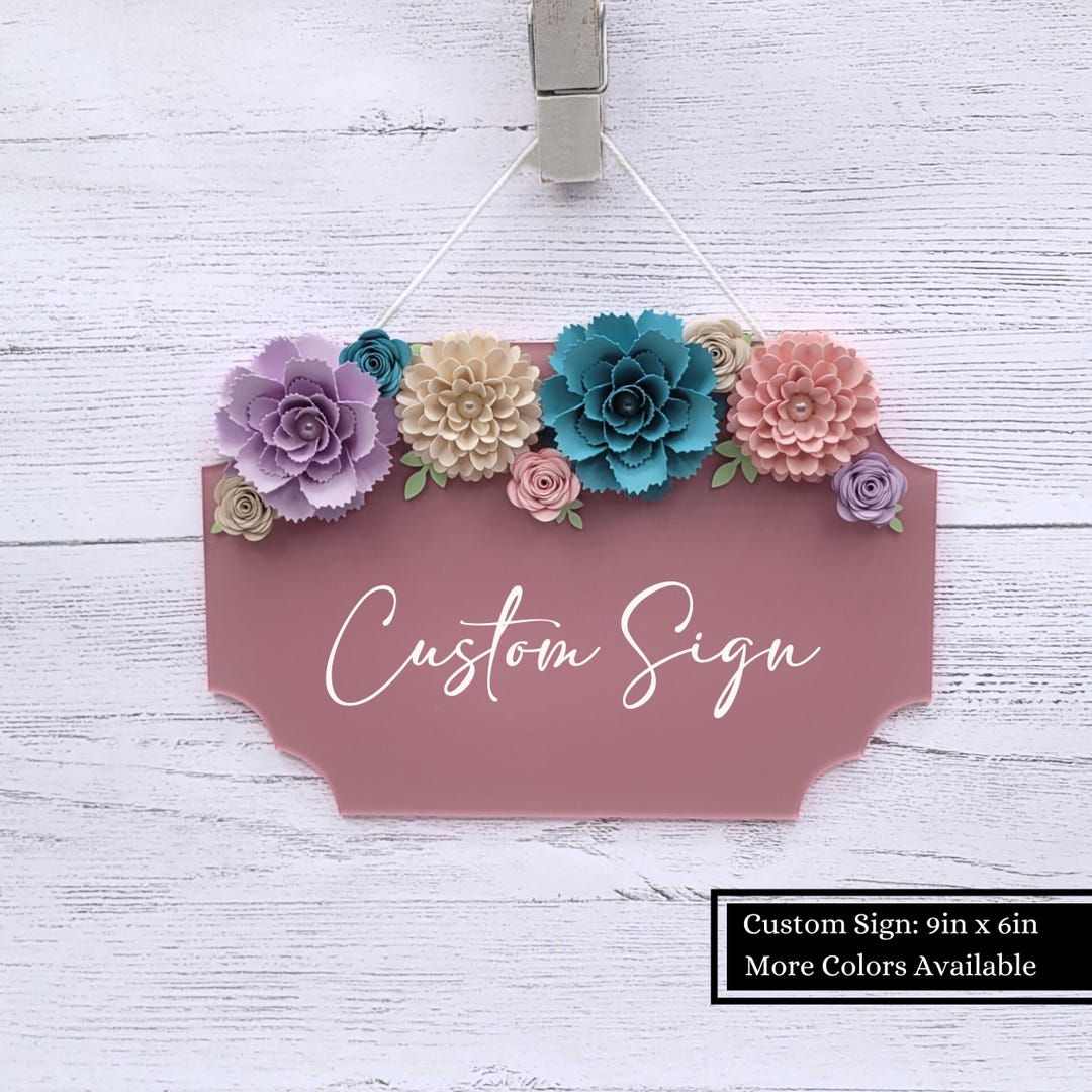 Acrylic Hanging Sign, Custom and Personalized Sign, Name Sign, Business ...