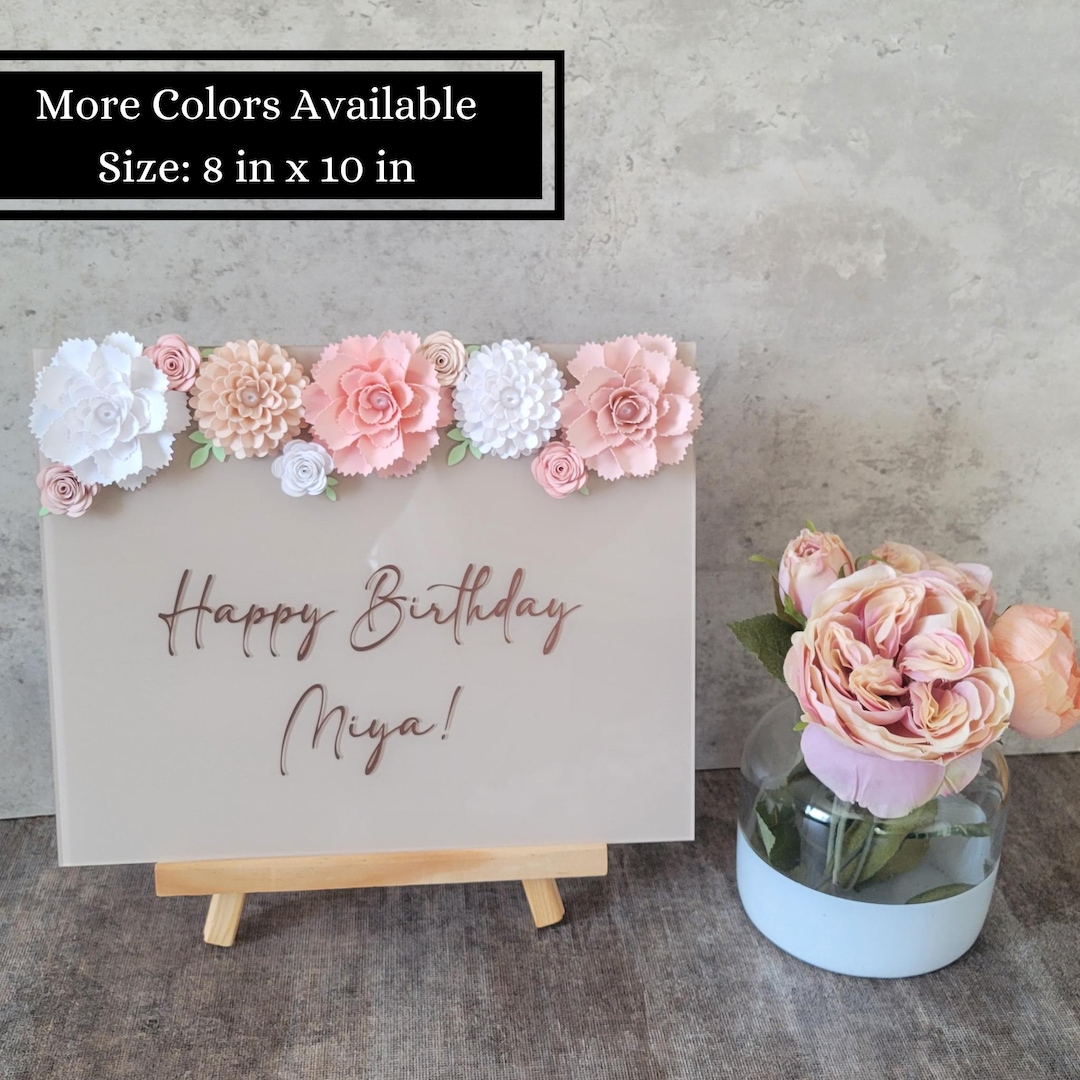 Custom Acrylic Birthday Party Table Sign, Personalized Event Special ...