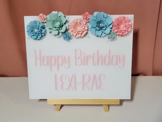 Custom Acrylic Birthday Party Table Sign Personalized Event - Etsy