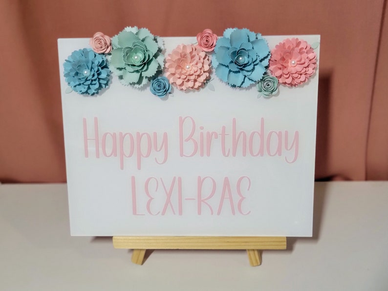 Custom Acrylic Birthday Party Table Sign Personalized Event - Etsy