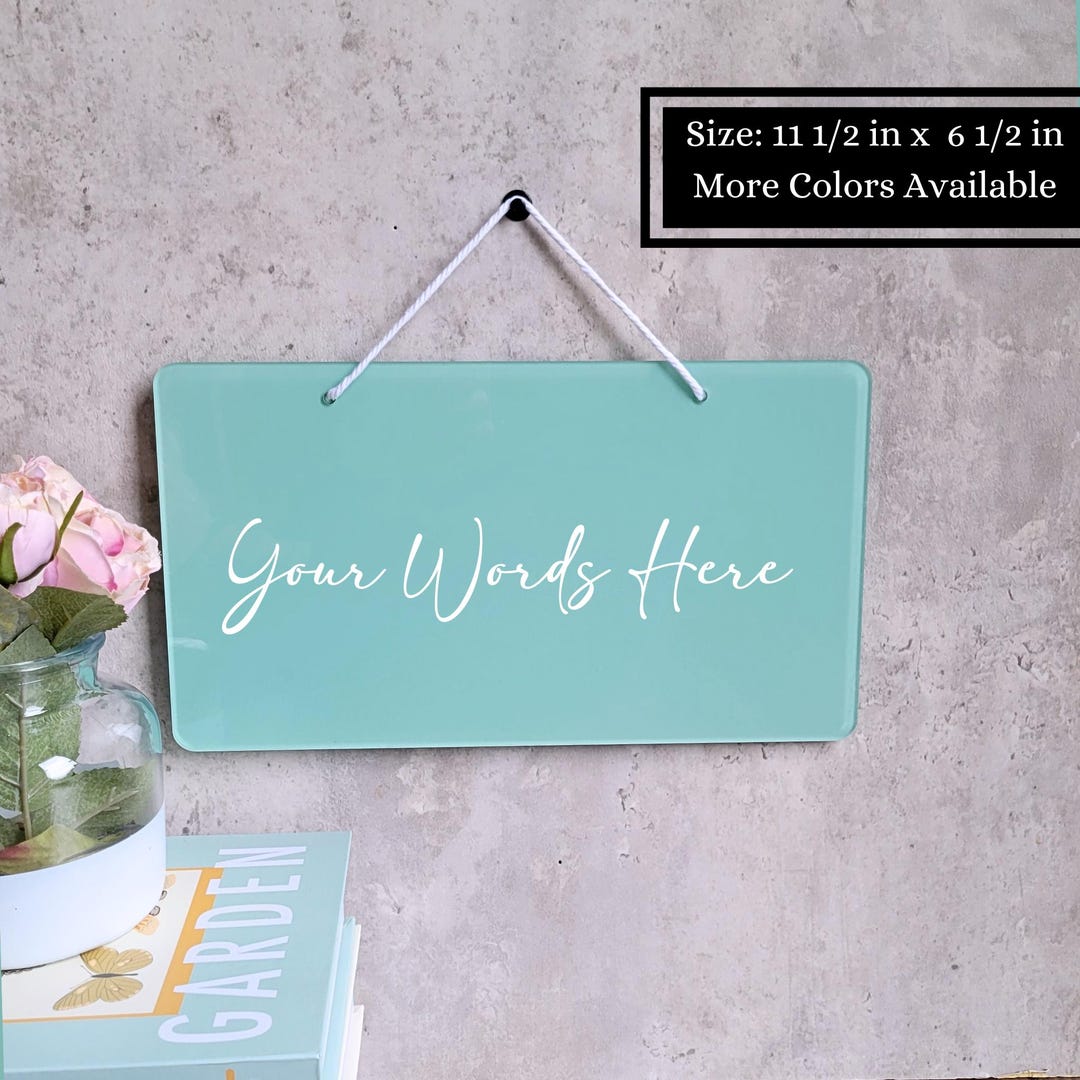 Custom Acrylic Hanging Door Sign, Personalized Sign, Business Name Sign ...