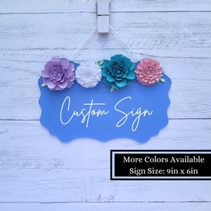 Custom Acrylic Hanging Sign, Door Name Sign, Business Sign ...