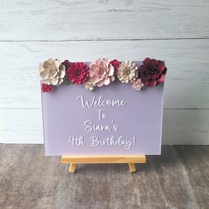 Custom Acrylic Birthday Party Table Sign, Personalized Event Special ...