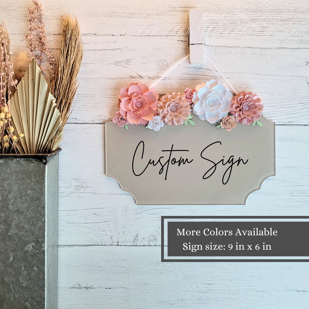 Acrylic Hanging Sign, Custom and Personalized Sign, Name Sign, Business ...