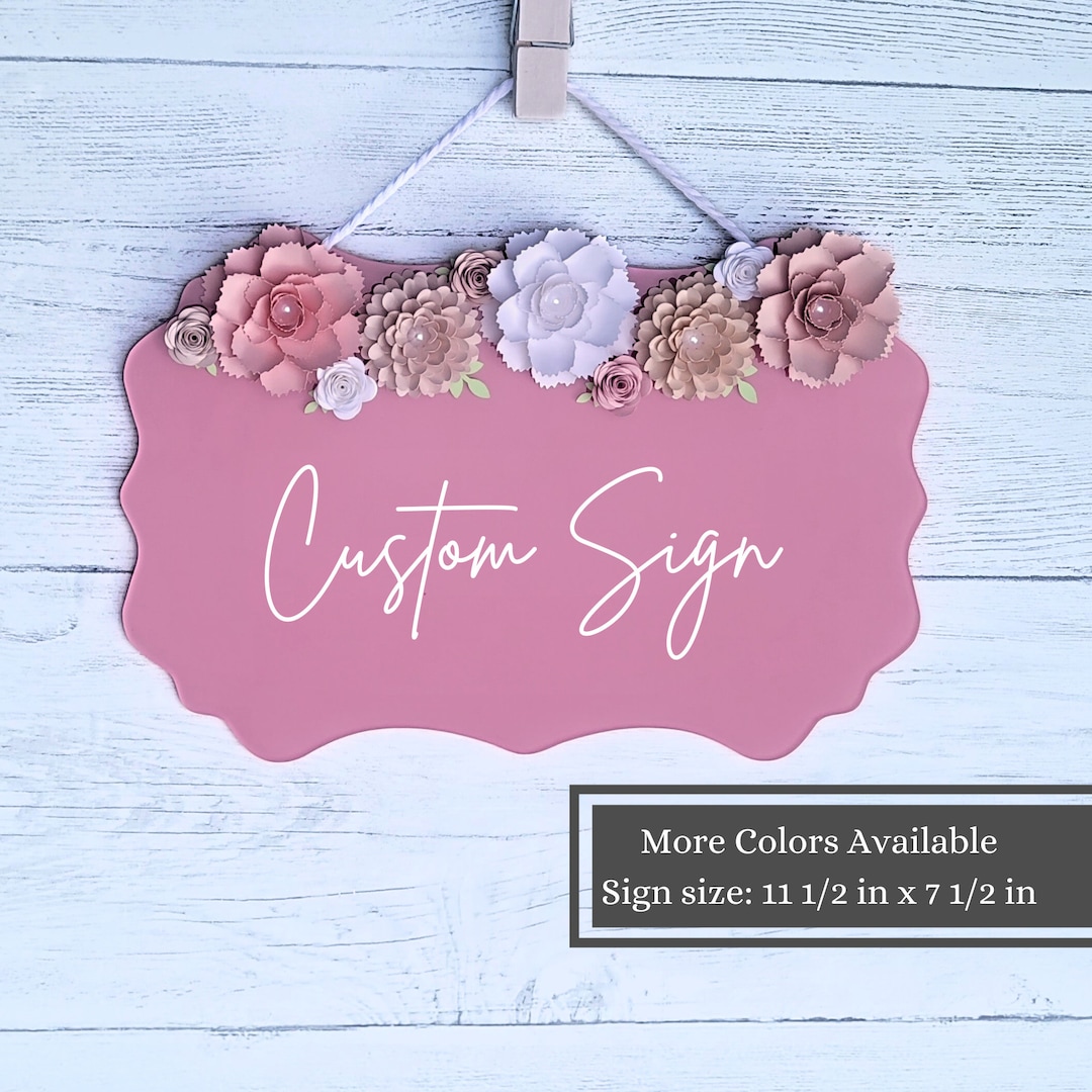 Acrylic Hanging Sign, Custom and Personalized Sign, Name Sign, Business ...