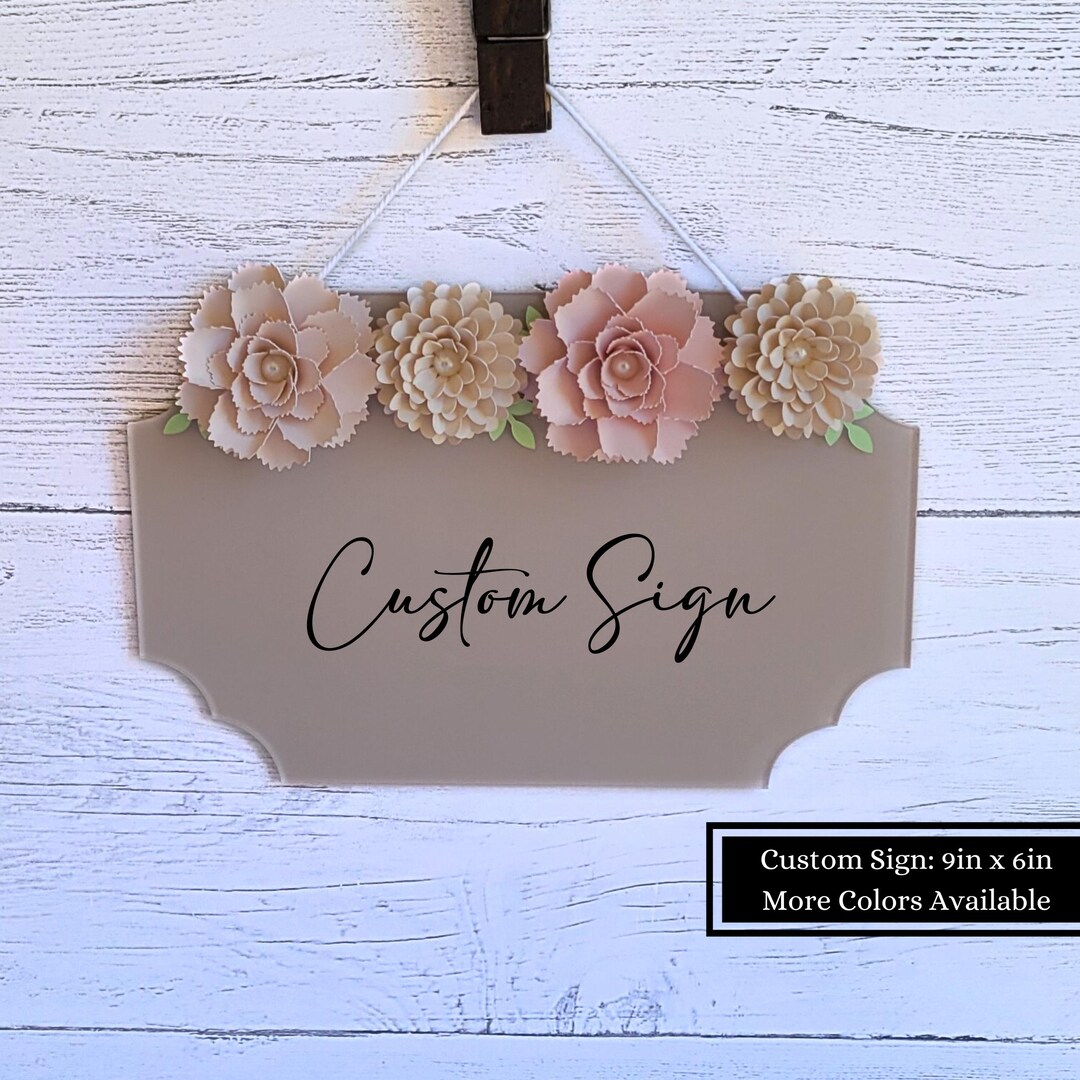 Acrylic Hanging Sign, Custom and Personalized Sign, Name Sign, Business ...