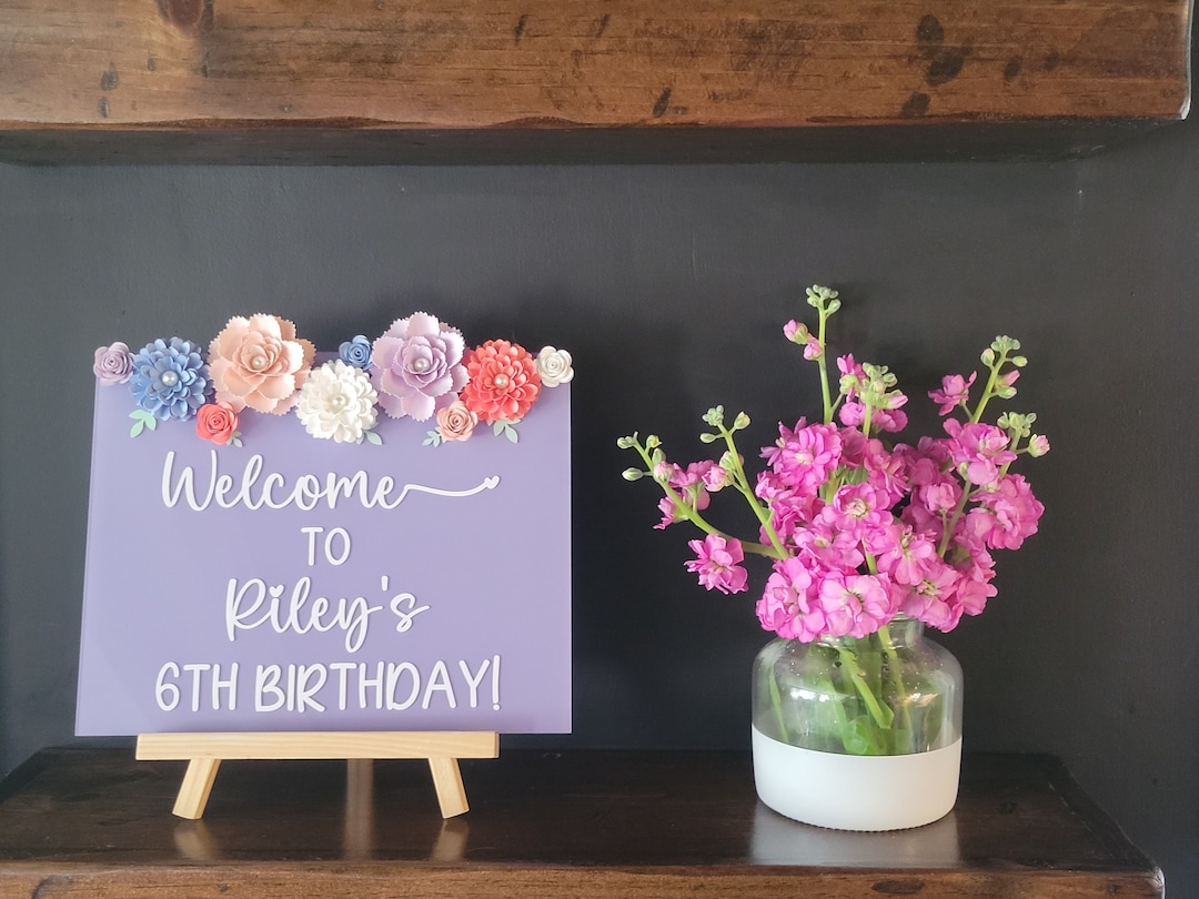 Custom Acrylic Birthday Party Table Sign, Personalized Event Special ...