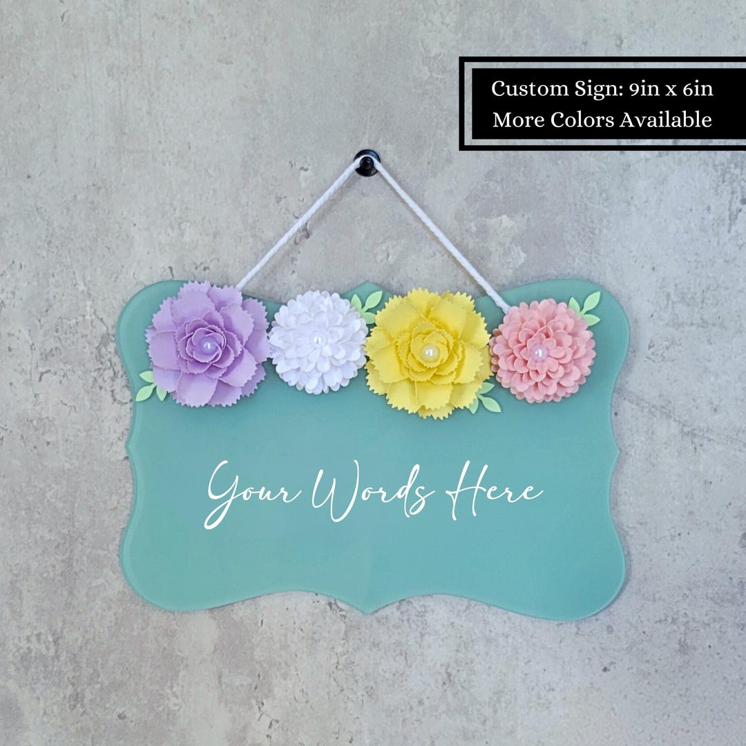 Acrylic Hanging Sign, Custom and Personalized Sign, Name Sign, Business ...