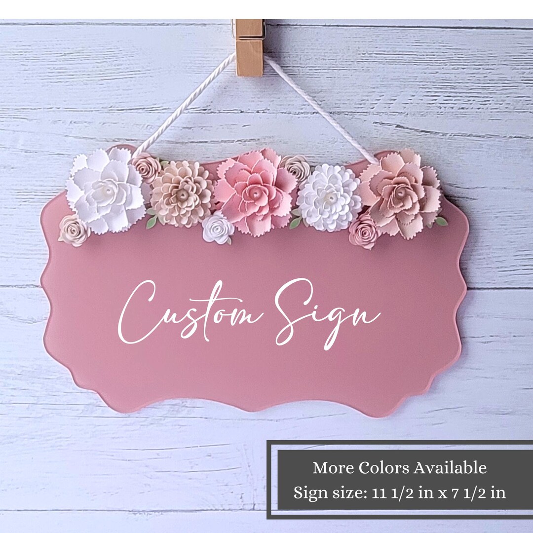 Acrylic Hanging Sign, Custom and Personalized Sign, Name Sign, Business ...