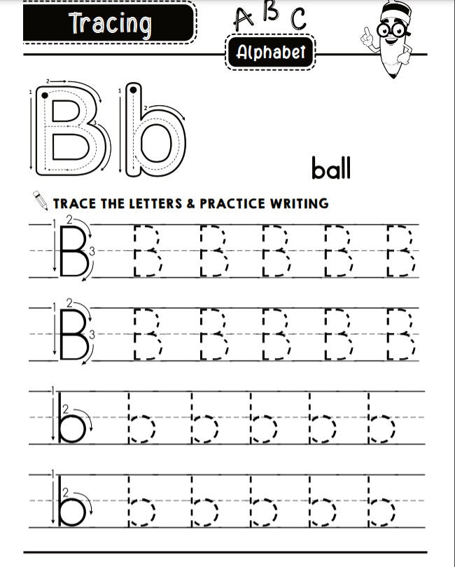 Preschool Workbook With Letter Tracing Worksheets - Etsy