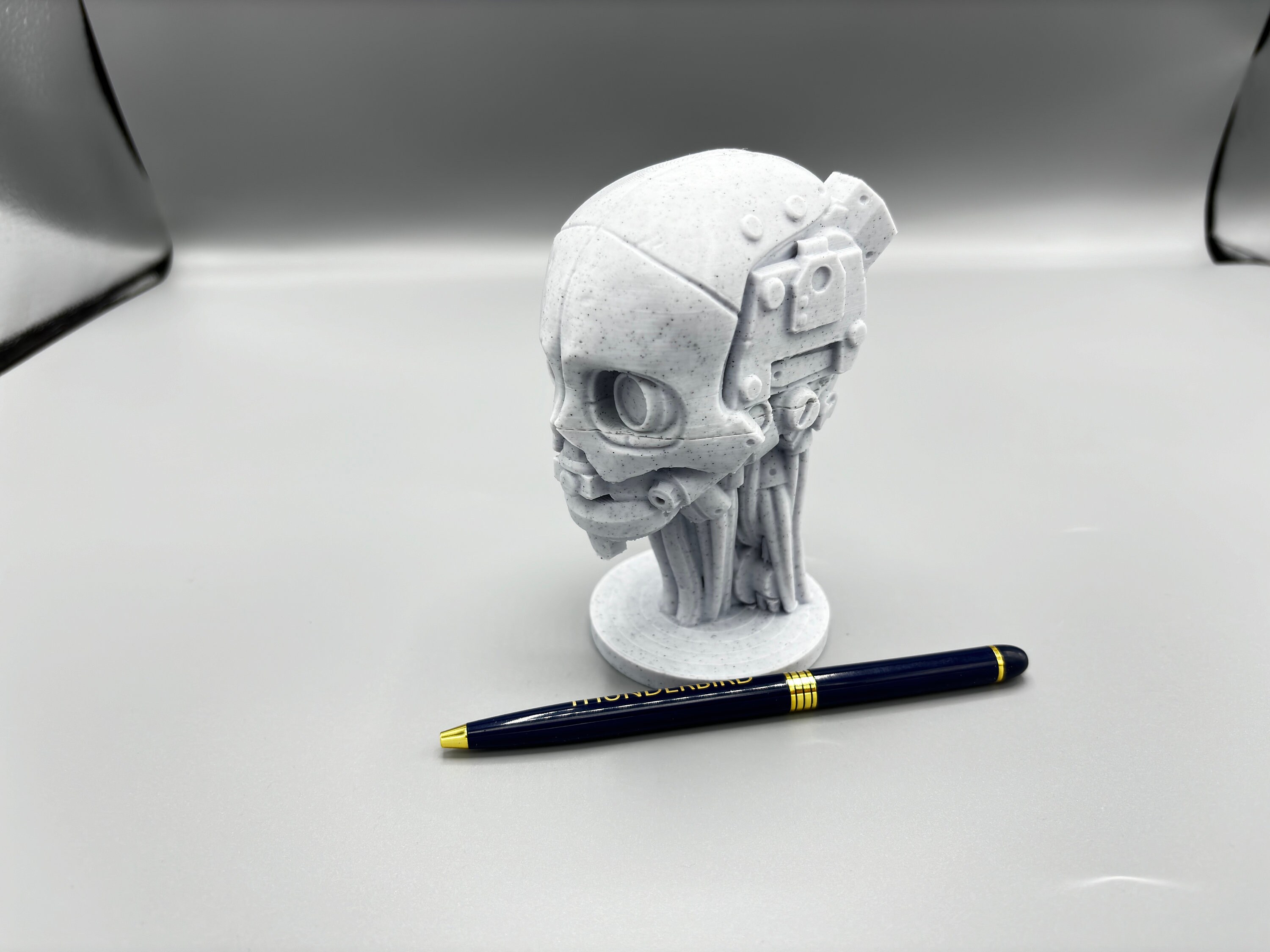 Automaton Bust: 3D Printed Robot Statue, Marble PLA - Etsy