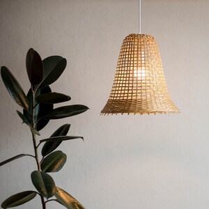 Bamboo Pendant Light Wooden Ceiling Light Handmade Asian - Etsy
