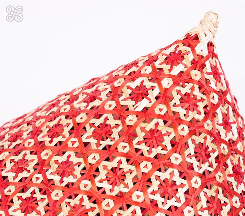 Handmade Bamboo Lampshade, Thai Pikon Flower Pattern, Bohemian Decor - Etsy